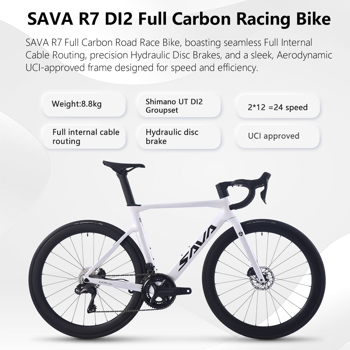 Carbon Fiber Racing Bike|Shimano Ultegra Di2 Groupset|Aurora R8 – SAVA ...