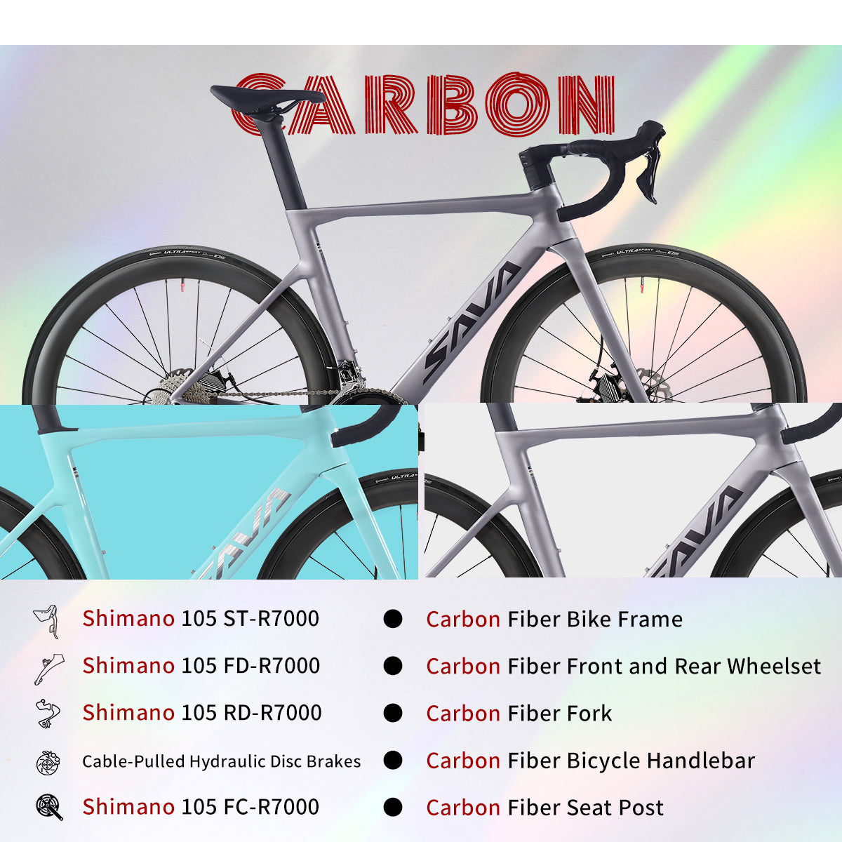 Carbon Fiber Road Bike|Disc Brake|SAVA Carbon Bike