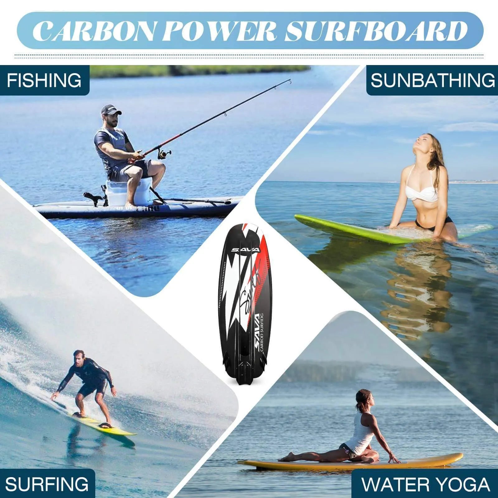 SAVA Carbon Power Surfboard Long Range Motorized Lightweight Surfboard ...